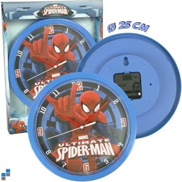 HORLOGE MURALE ENFANT MARVEL SPIDERMAN 25 CM - Cdiscount Maison