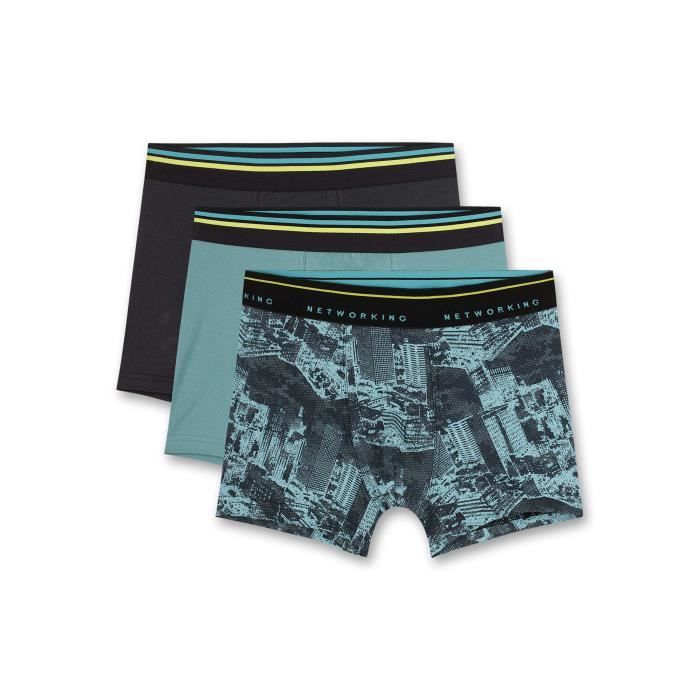 Sanetta Caleçon Garçon - uni, Paquet de 3 Bleu/noir - Cdiscount Prêt-à ...