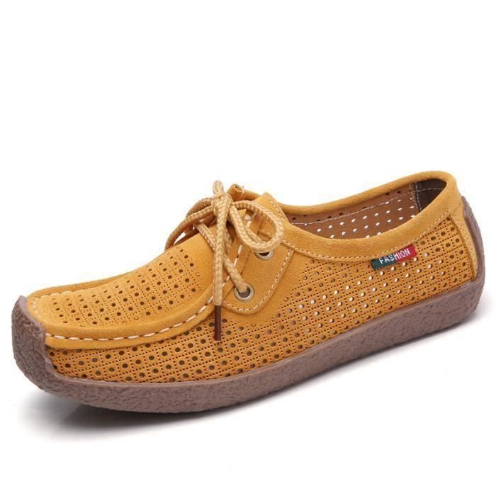 Chaussures Chaussures cuir femme mode chaussures à lacets respirantes ...