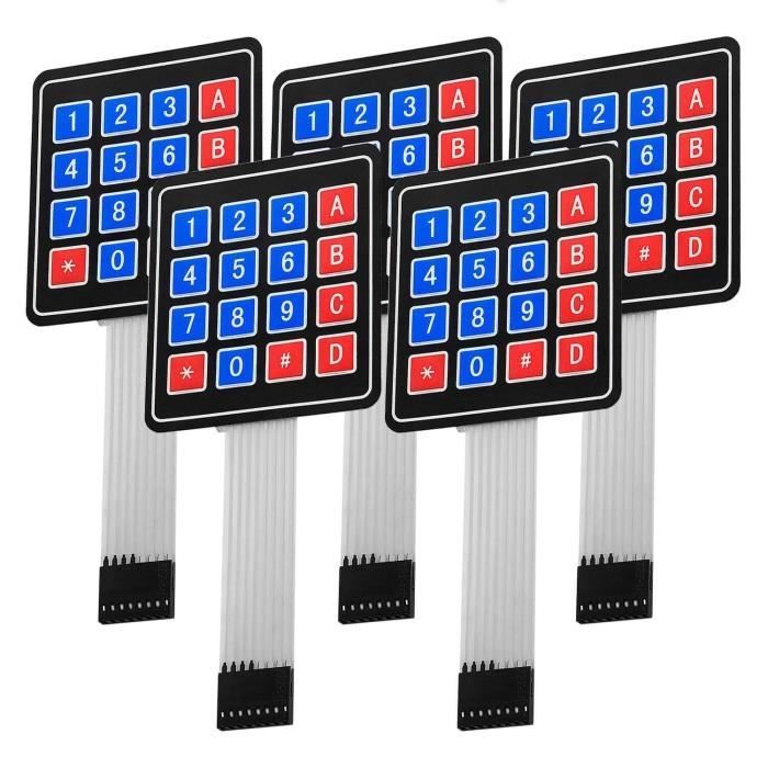 5 X Matrix 4 X 4 Array Keypad Clavier Compatible Avec Arduino Et ...