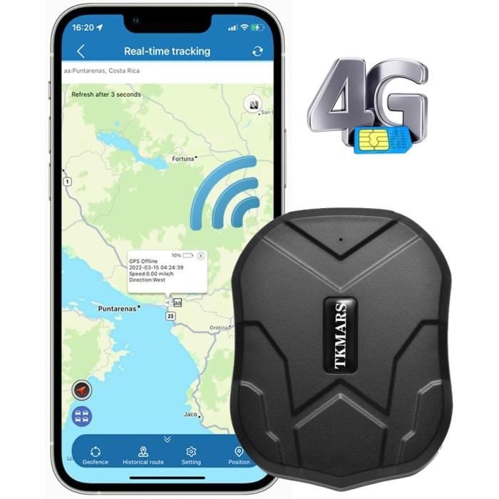 Tracker GPS de voiture 4G Suivi en temps réel Localisation précise Tracker de géolocalisation ...