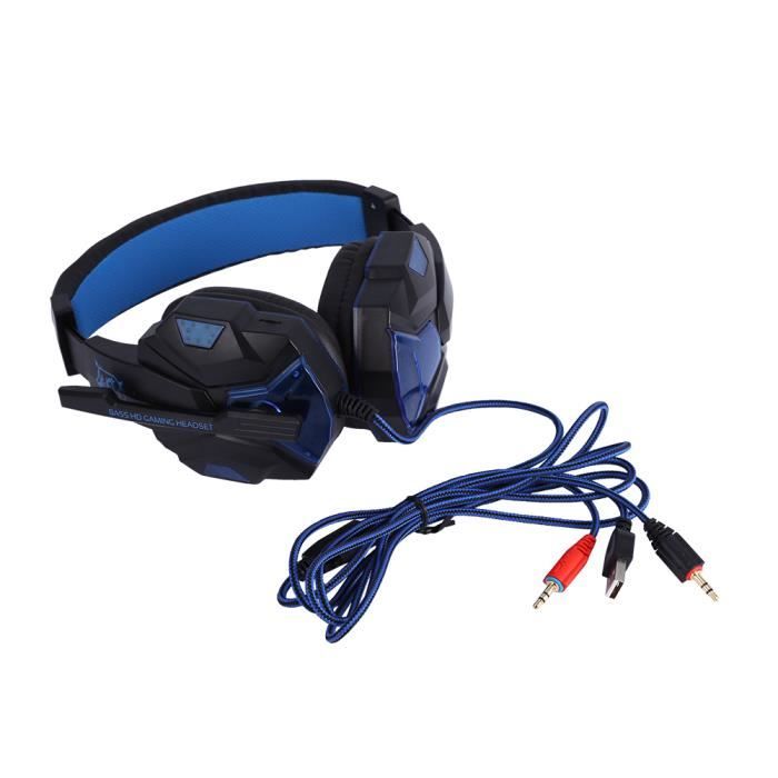Zerone casque PC Casque de jeu stéréo avec micro Casques filaires avec ...