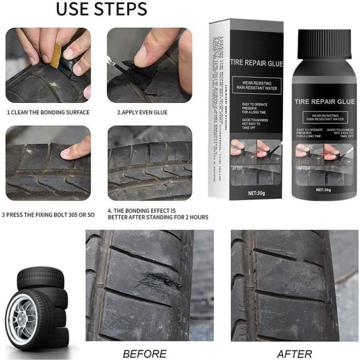 30 ml de la colle artefacte de réparation de pneus en caoutchouc, colle ...