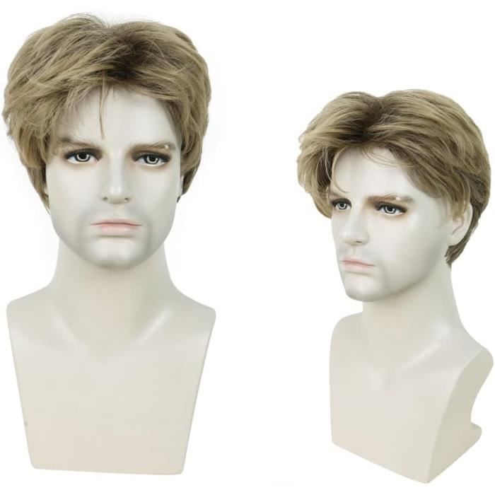 Perruque Homme Naturel Avec Frange Latérale Perruque Blonde Homme ...