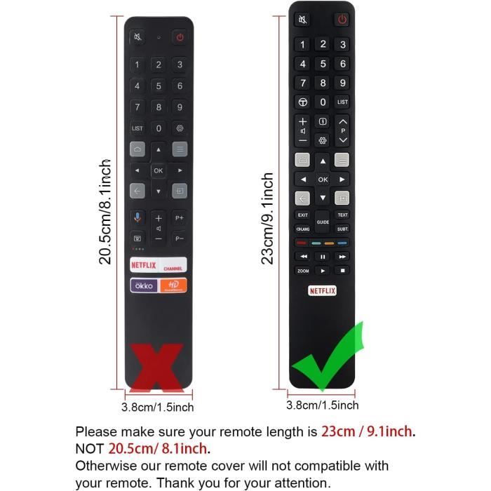 Étui De Protection En Silicone Pour Rca Tcl Télécommande, Rc802N ...