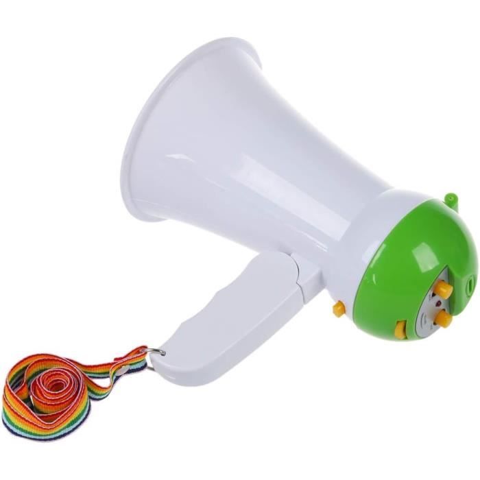 MEGAPHONE Mahnoor Mini Portable Vert et Blanc avec Une Corde coloree ...