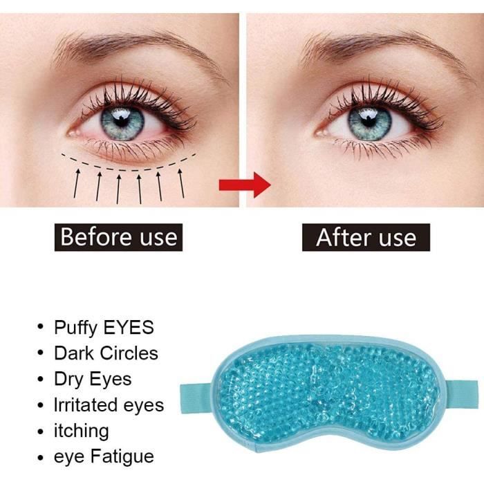 Masque Yeux Gel Reutilisable Pack 2 pieces Soulage les maux de tete et les demes Adulte Mixte Cdiscount Au quotidien
