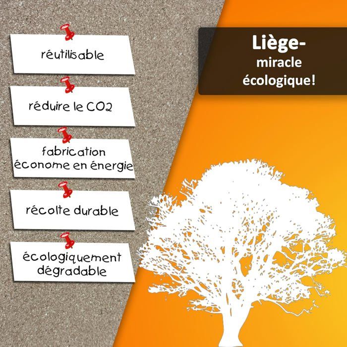 Plaque de Liège TRECOR® 925x615 mm - Élastique et Antistatique ...