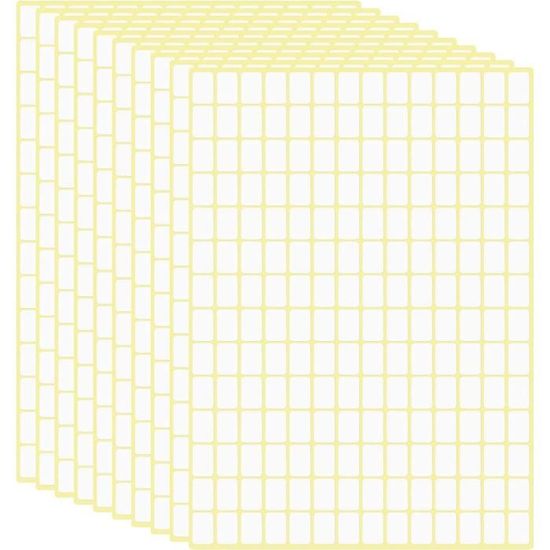 Lot de 3300 étiquettes autocollantes blanches mates, 13 x 19 mm ...