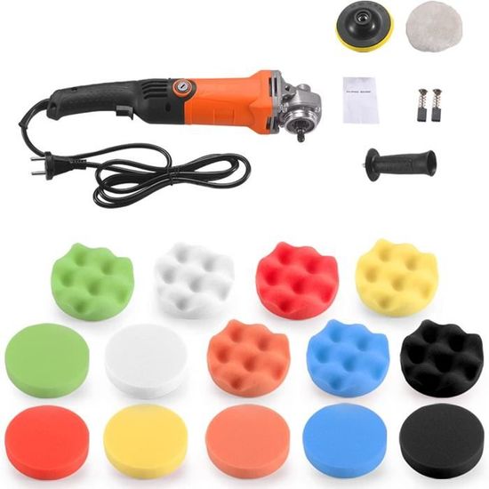 Ensemble de machine à polir 1200W avec 14 roues en éponge Polisseuse de ...