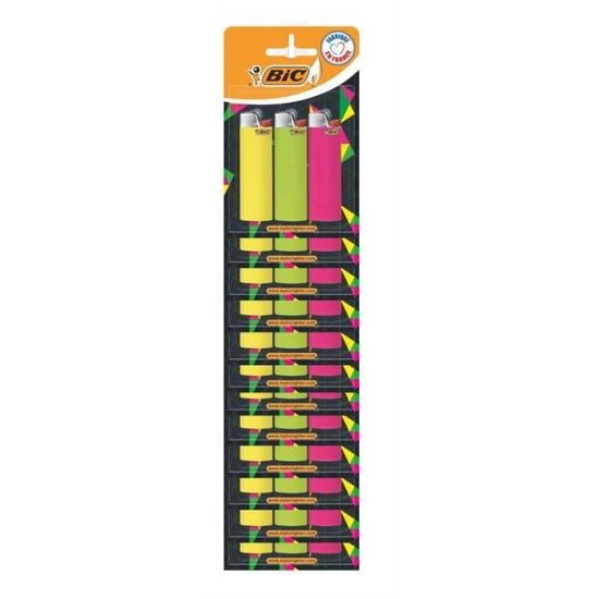BIC - Briquet J26 Maxi Decor Fluo X3 - Lot De 3 - Cdiscount Au quotidien