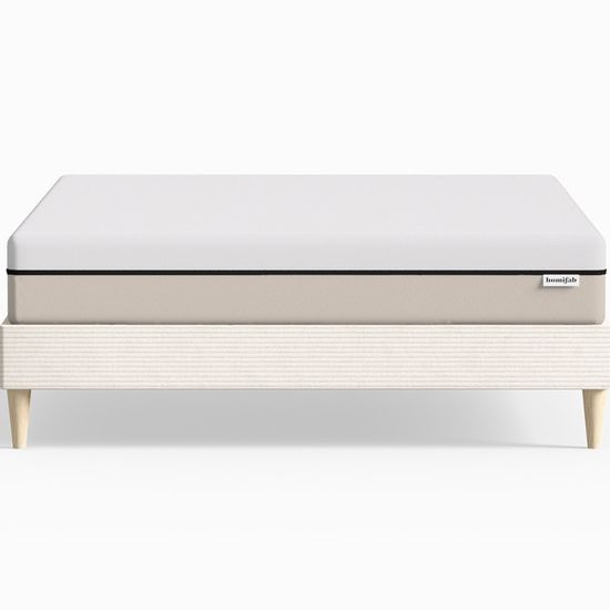 Ensemble Lit adulte + matelas - HOMIFAB - Dina - Beige - Ferme ...
