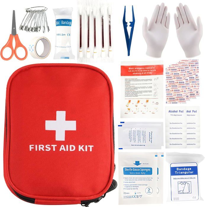 Mini Trousse Premier Secours 51 Pièces,dellyy Trousse de Secours Complete,Kit Premier Secours en ...
