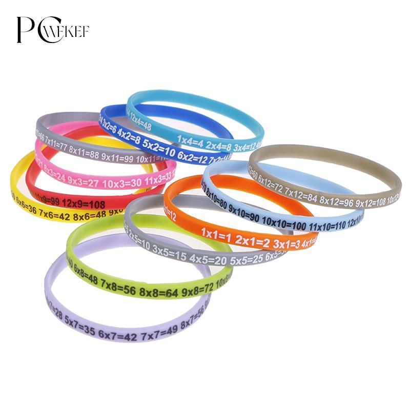 12 pièces/ensemble Tables de multiplication Bracelet en Silicone ...