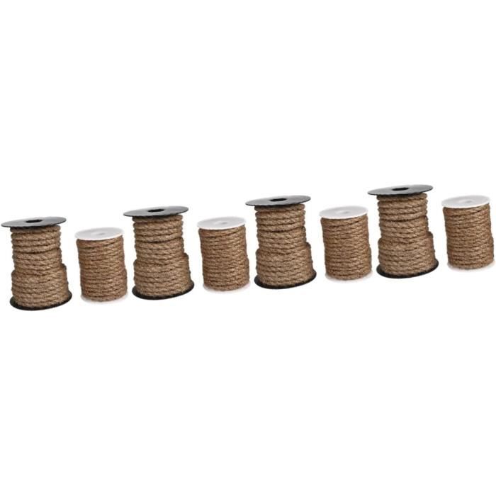 8 Rouleaux De Ficelle Tressée Ficelle De Jardin Ficelle De Jute Corde À ...