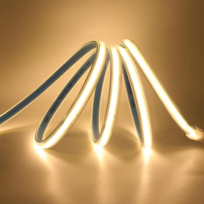 Ruban Led, Cob Led Bande Lumineuse Led 220V Avec Prise, Autocollant Led ...