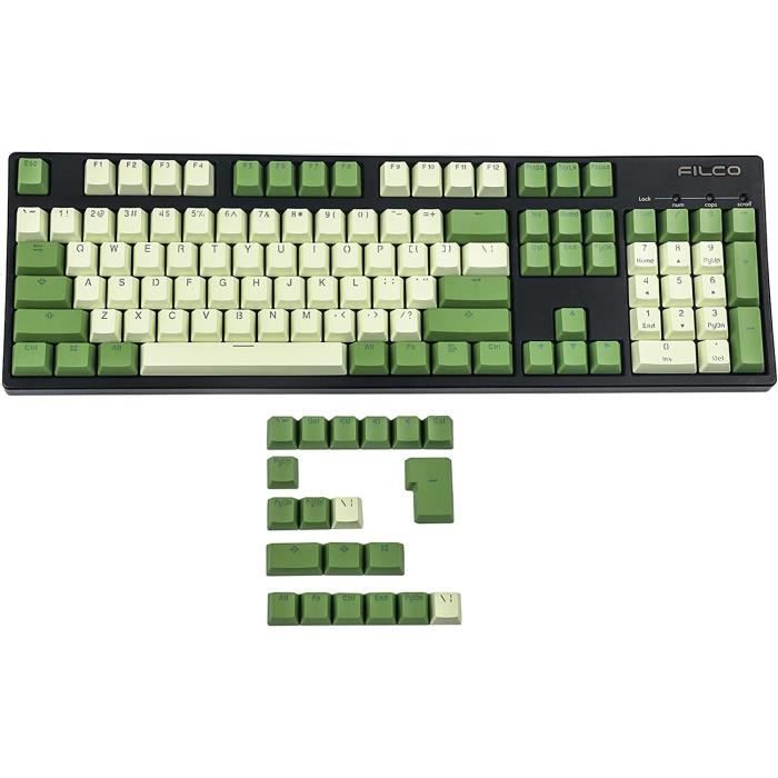 Shine Through Keycaps Matcha Double Shot 124 PBT Teint OEM Profile ...