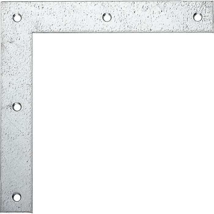 Équerre d'angle - acier, galvanisée Sendzimir, 200 x 200 x 30 mm - 10 ...