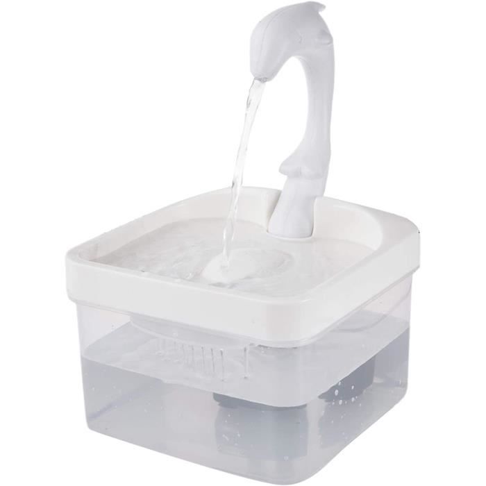AJW-Fontaine à eau pour chat 2 l Avec fenêtre de vision LED Col de ...