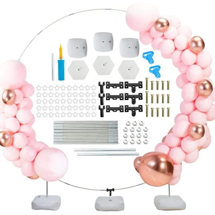 Kit D'arche de Ballon Ronde Arch Kit avec Socle, Grand Cadre de Ballon ...