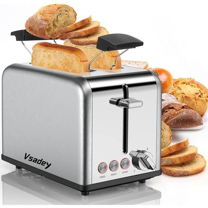 Grille-Pain 815W, Toaster Vintage en Acier Inoxydable, avec 2 Fente ...