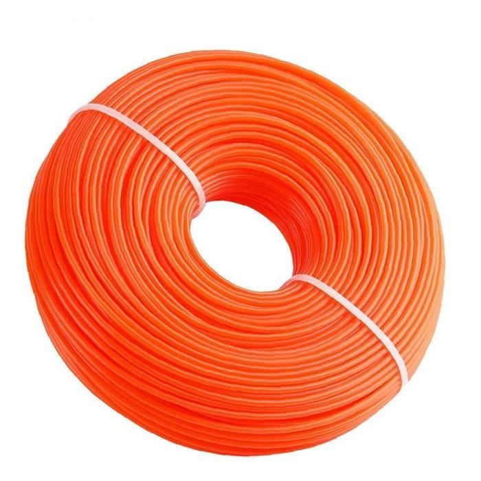 Ligne de strimmer en nylon, tondeuse de cordon 2.4mmx90m Remplacer les accessoires de ligne ...