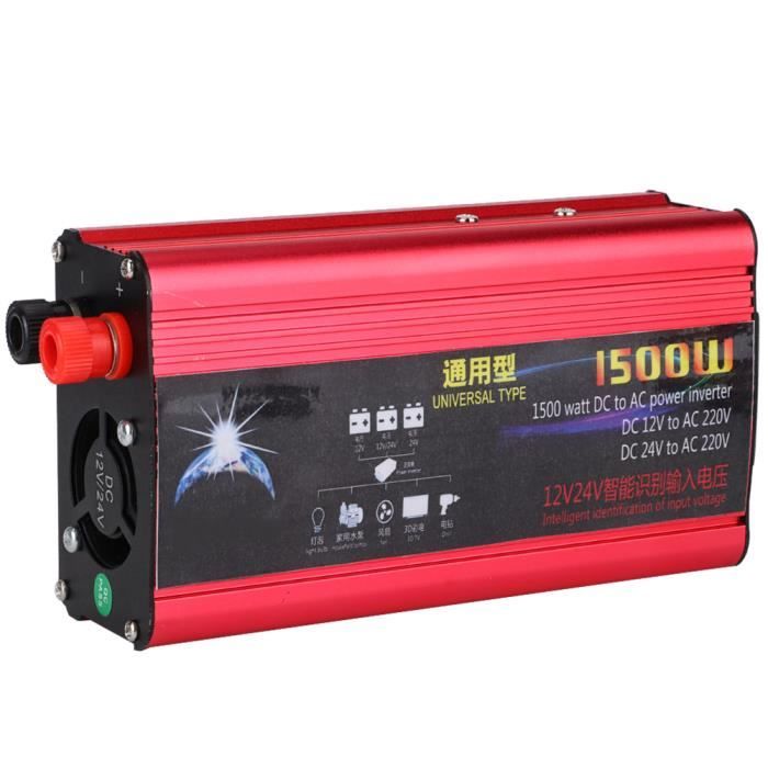 YOSOO Convertisseur de puissance 1500W Onduleur Voiture Adaptateur Convertisseur Onde ...