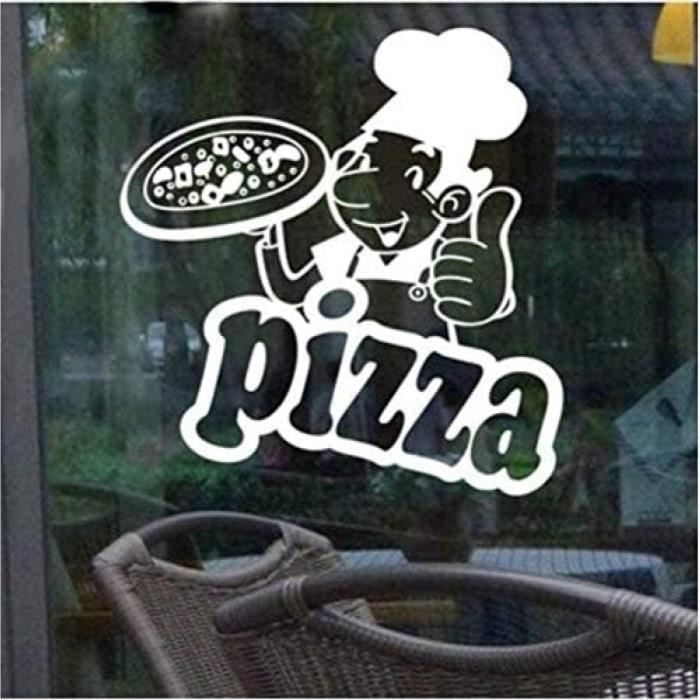 Stickers Muraux Decal Pizza Lait Thé Verre Décoration Pizza Art ...