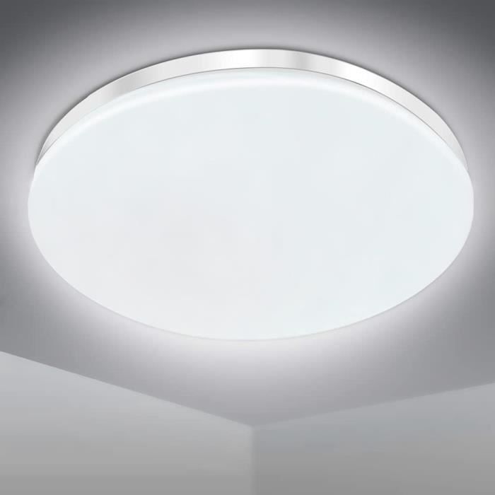 Plafonnier Led 24W 1900Lm Blanc Froid 6500K Panel Rond Lampes De ...