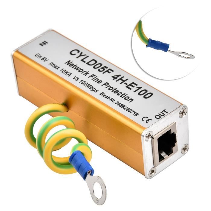 Adaptateur métallique RJ45 RJ11 Adaptateur réseau Ethernet Protecteur ...