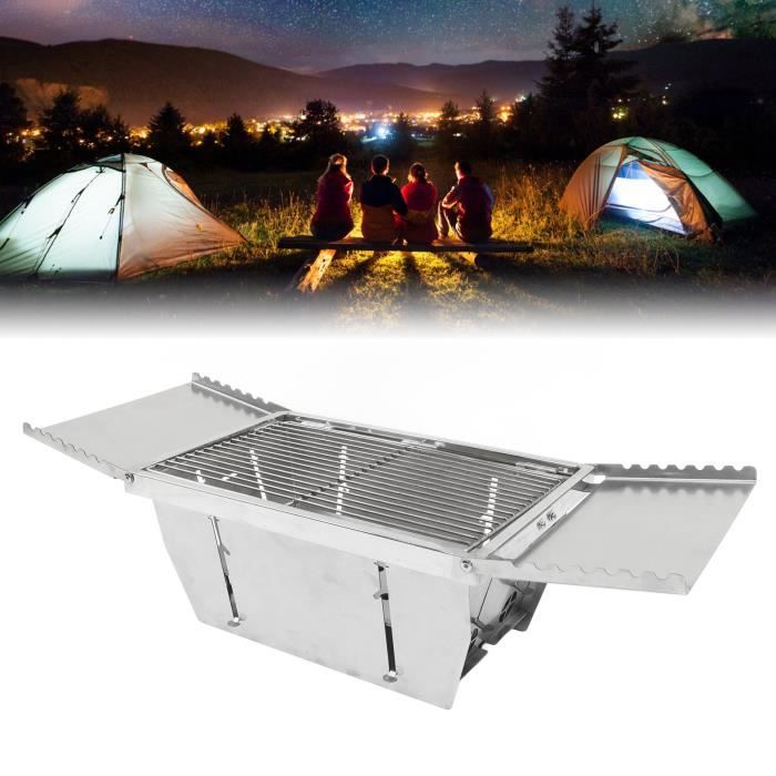 ESTINK gril de poêle pliant Mini poêle à bois pliant Rectangle en acier ...