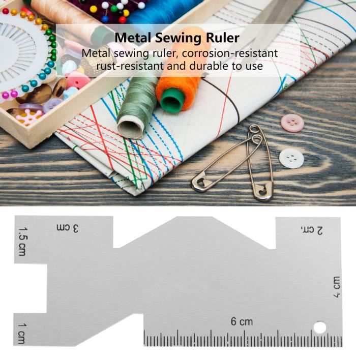 Règle De Couture En Métal Sewing Measurement Metal Caliper Ruler ...