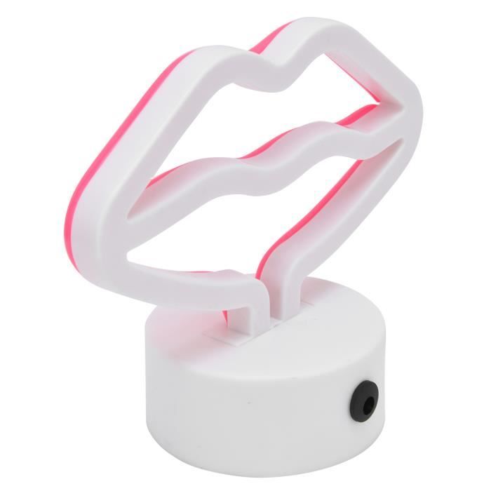 Néon Neon Lips Sign Pink Neon Lips On Stand Pink Pvc Silicone Lip ...