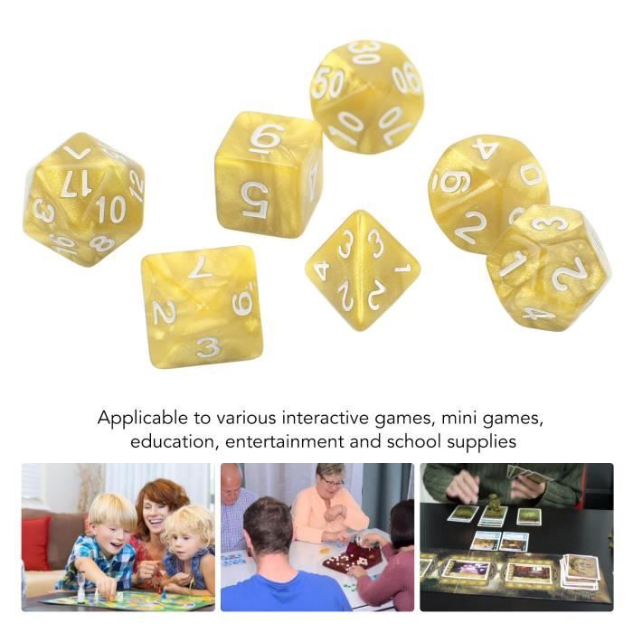 Jeu de dés en plastique - KEENSO - Lot de 35 dés à jouer - Chiffres ...