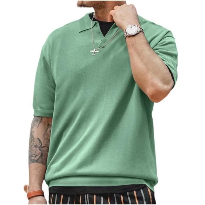 Polo pour homme - Non spécifié - Vert - Manches courtes - Coupe regular ...