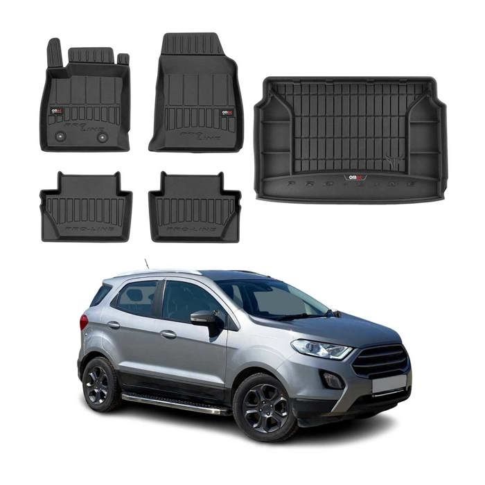 Kit Tapis de Sol et Coffre pour Ford Ecosport 2017-2022 TPE Noir ...