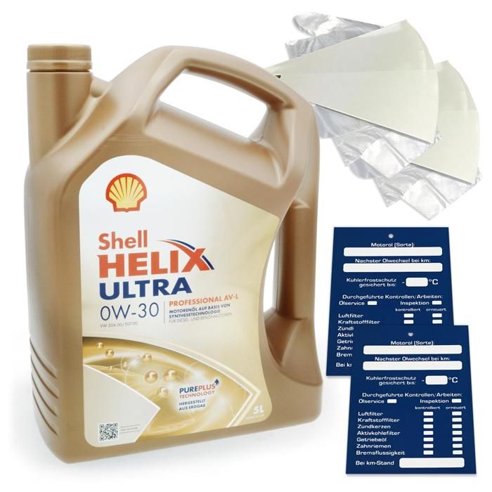5 Litre Shell Helix Ultra Professional AV-L 0W30 Huile 550041873 Acea ...