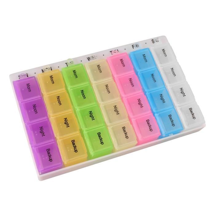 Tbest Organisateur de tablette hebdomadaire Organisateur Hebdomadaire ...