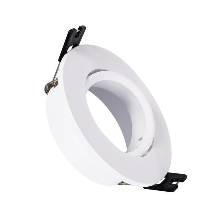 Collerette Downlight Ronde Orientable pour Ampoule LED GU10/GU5.3 Coupe ...