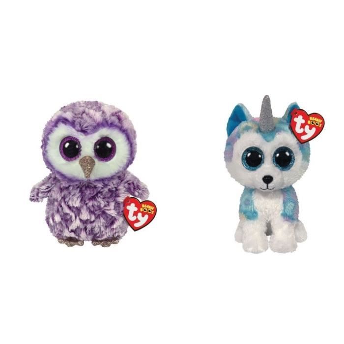 Ty - Peluches - Beanie Boo's - Moonlight La Chouette & Helena Husky ...