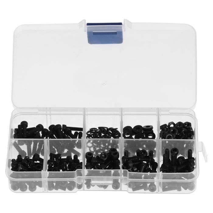 VBESTLIFE jeu de boulons de culasse Kit d'assortiment de boulons à écrou 300 pièces culasse M3 ...