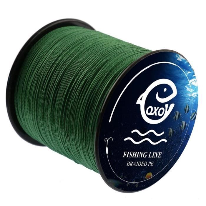 FIL DE PECHE,deep green line-6LB 0.1mm--fil de pêche PE à 4 brins de ...