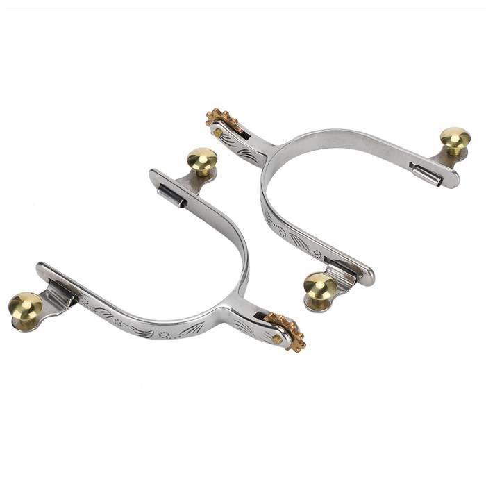 ZERONE Éperons de cheval en acier inoxydable Éperons de cheval ...