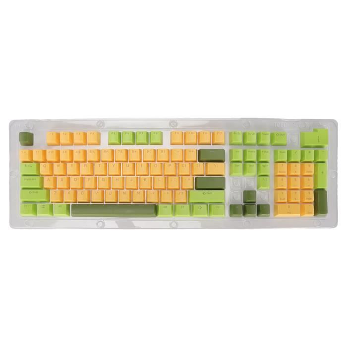 ZJCHAO Keyboard Keycaps, Three Color Keycaps Translucent Characters for ...