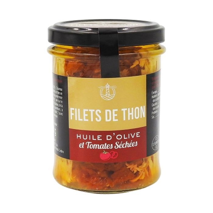 Agidra - Lot 6x Filets de thon huile olive et tomates séchées - Pot ...
