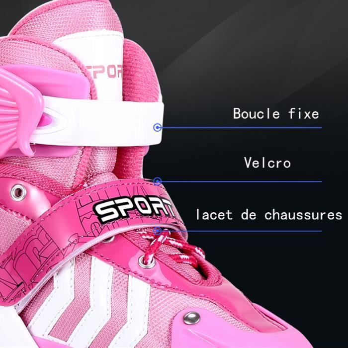 Roller Inline - AZ KING - Rollers enfants Réglables - Rouge - Glisse ...