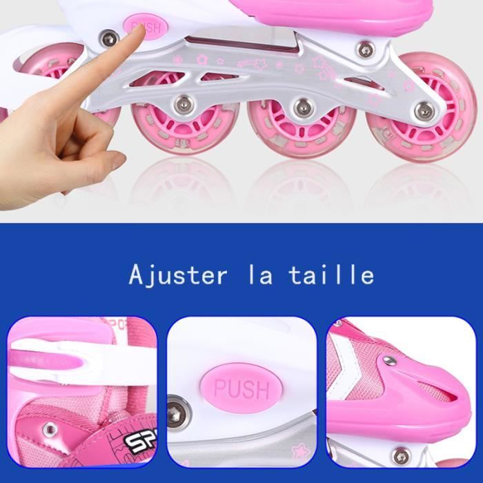 Roller Inline - AZ KING - Rollers enfants Réglables - Rouge - Glisse ...