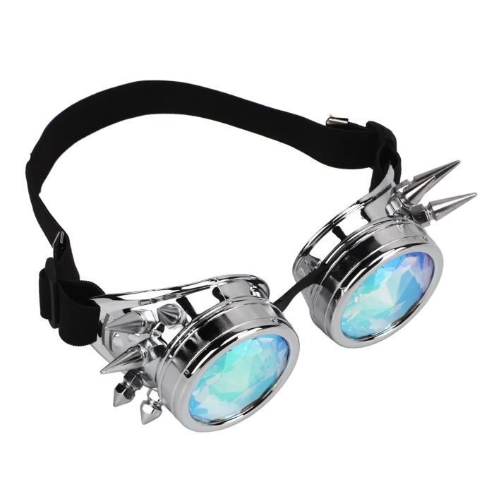LSS lunettes Kaléidoscope Rave Lunettes Steampunk rétro PC ABS avec ...