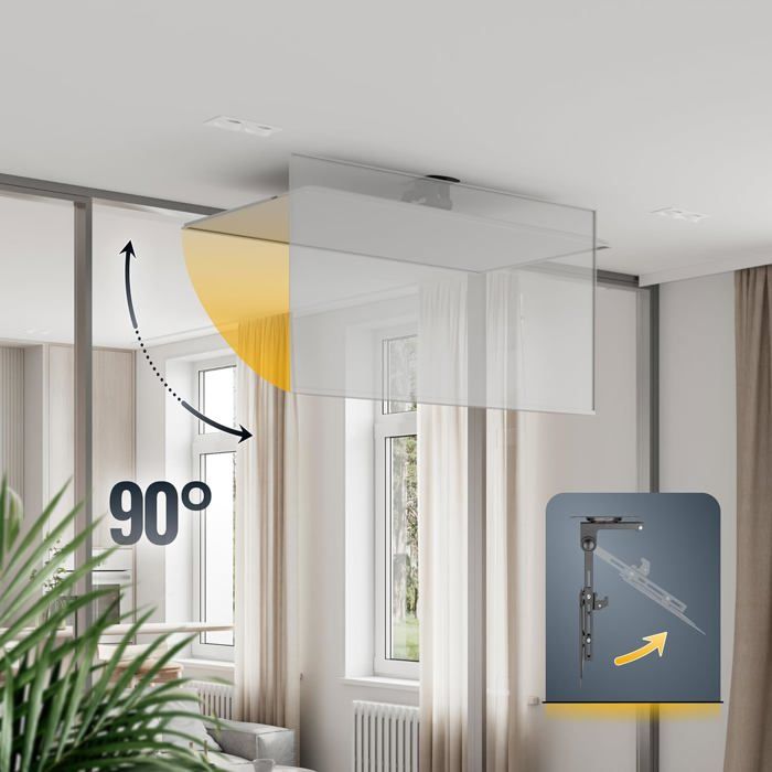 Support TV plafond orientable - ZRSE - D0422 - 19-43 pouces - Hauteur ...