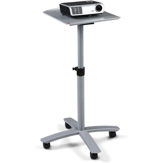 Table pour vidéoprojecteur - - 4 [401] - Gris - Mobile et réglable en ...